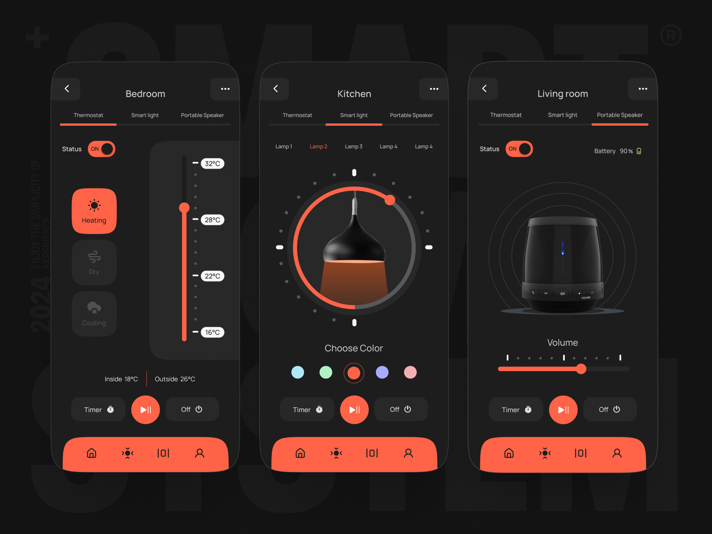 Smart Home Control System Interface by The Department on Dribbble