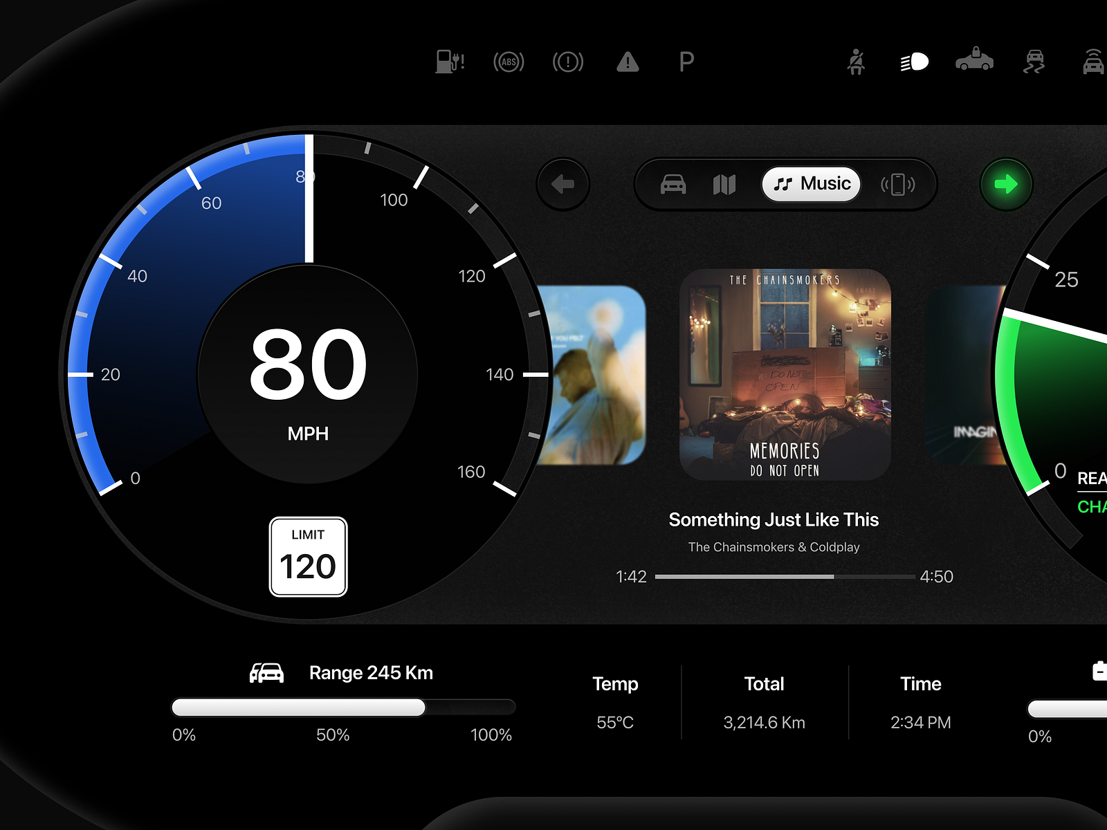 Car HMI - Digital Instrument Cluster by Atulya on Dribbble