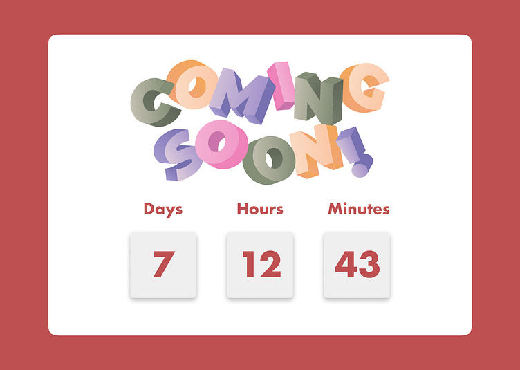 Countdown Timer by Amir Elshahawi on Dribbble