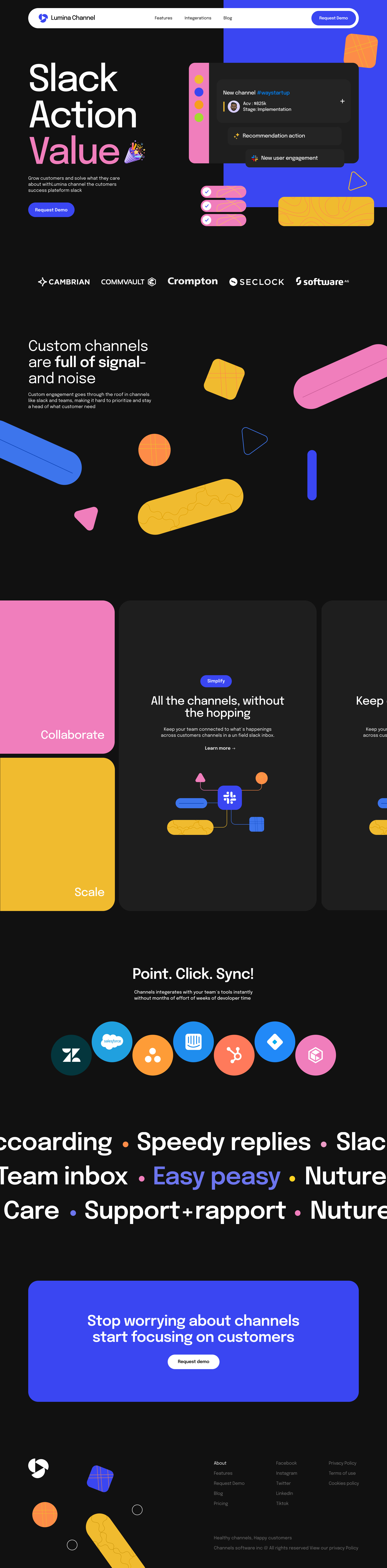 Lumina channel Landing Page by Hammad Mukhtar on Dribbble