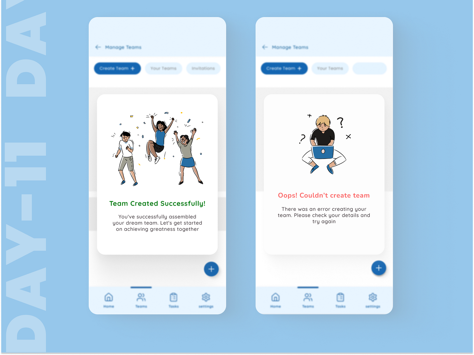Flash Message - DailyUI 011/100 by Syed Nisha on Dribbble