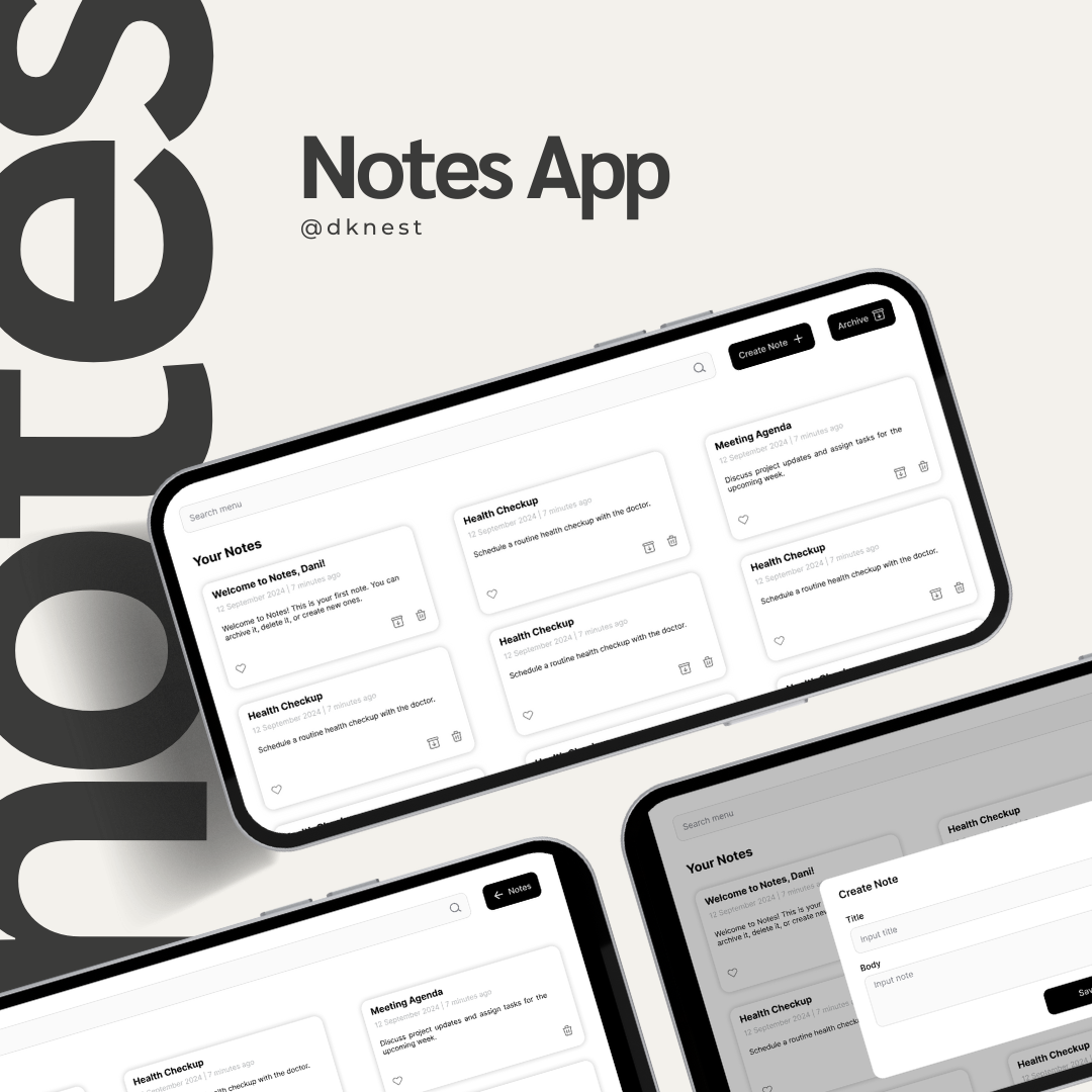 Simple Notes App by Dani Kurniawati on Dribbble