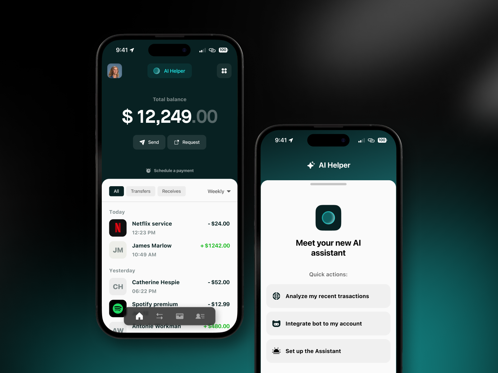 Finfast - hero section, mobile app by Viet Dang for Implse on Dribbble