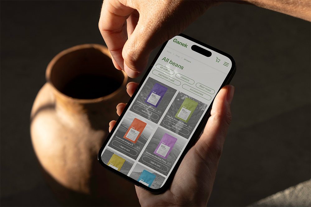 Ganek — Coffee Roasters — E-commerce Website Design by Natalia ...