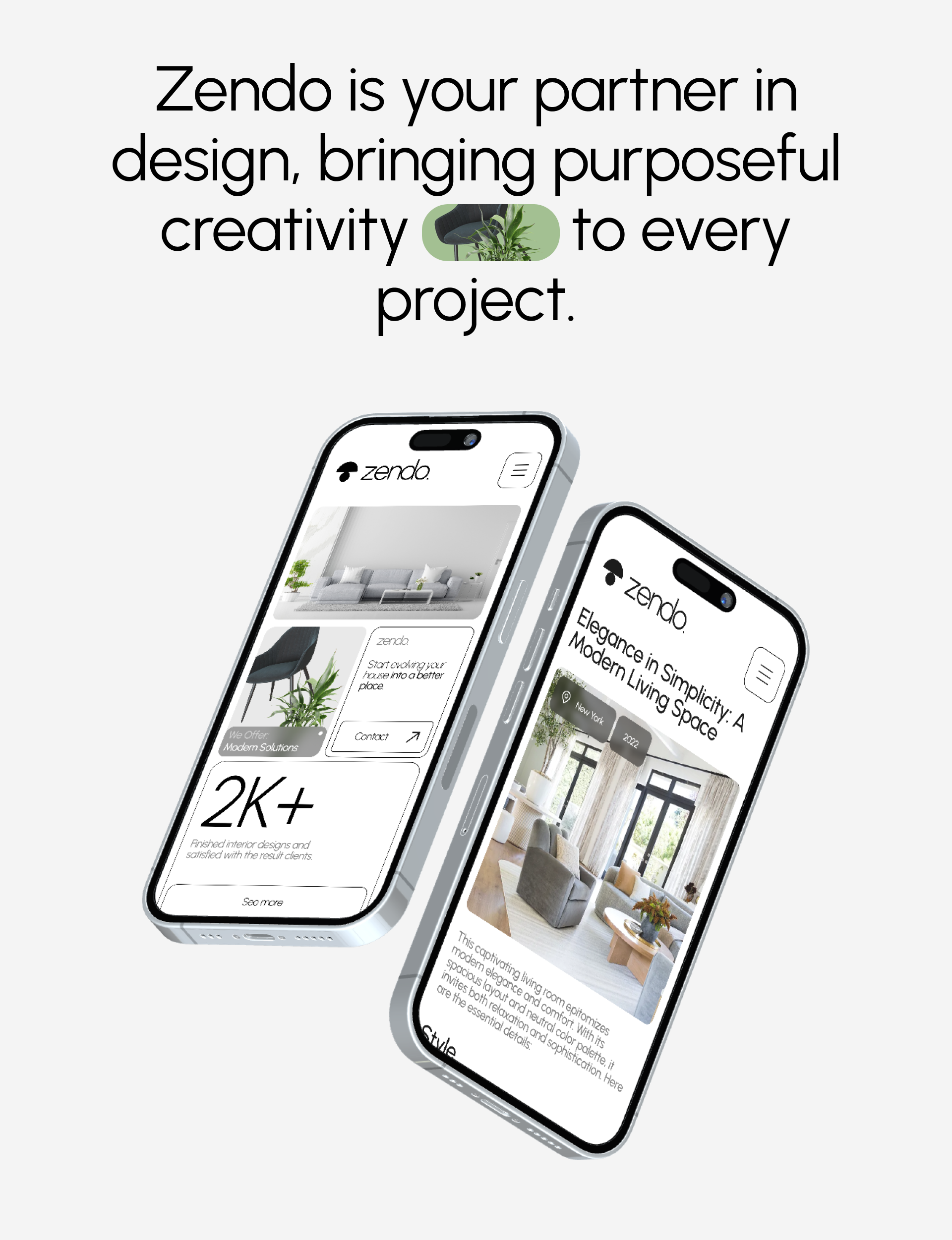 Zendo - Interior Design Company Website by Optigix Studio on Dribbble