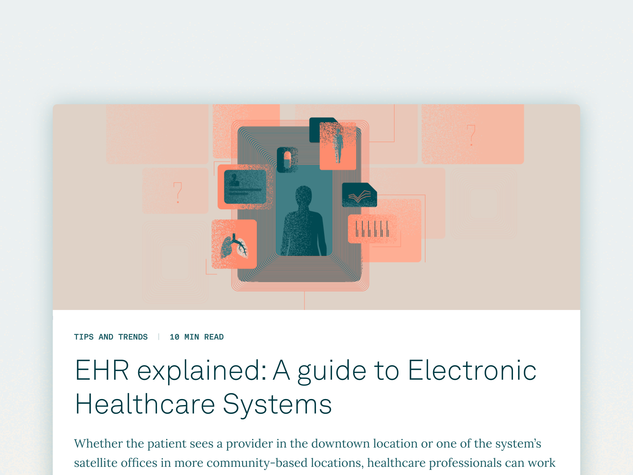 Illustrations for Electronic Health Record Infographic by Mozaiq on ...
