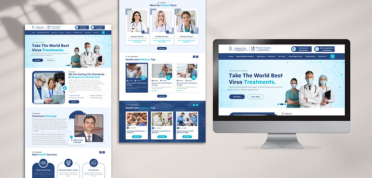 Hospital Landing Page Design. by mohit jangid on Dribbble