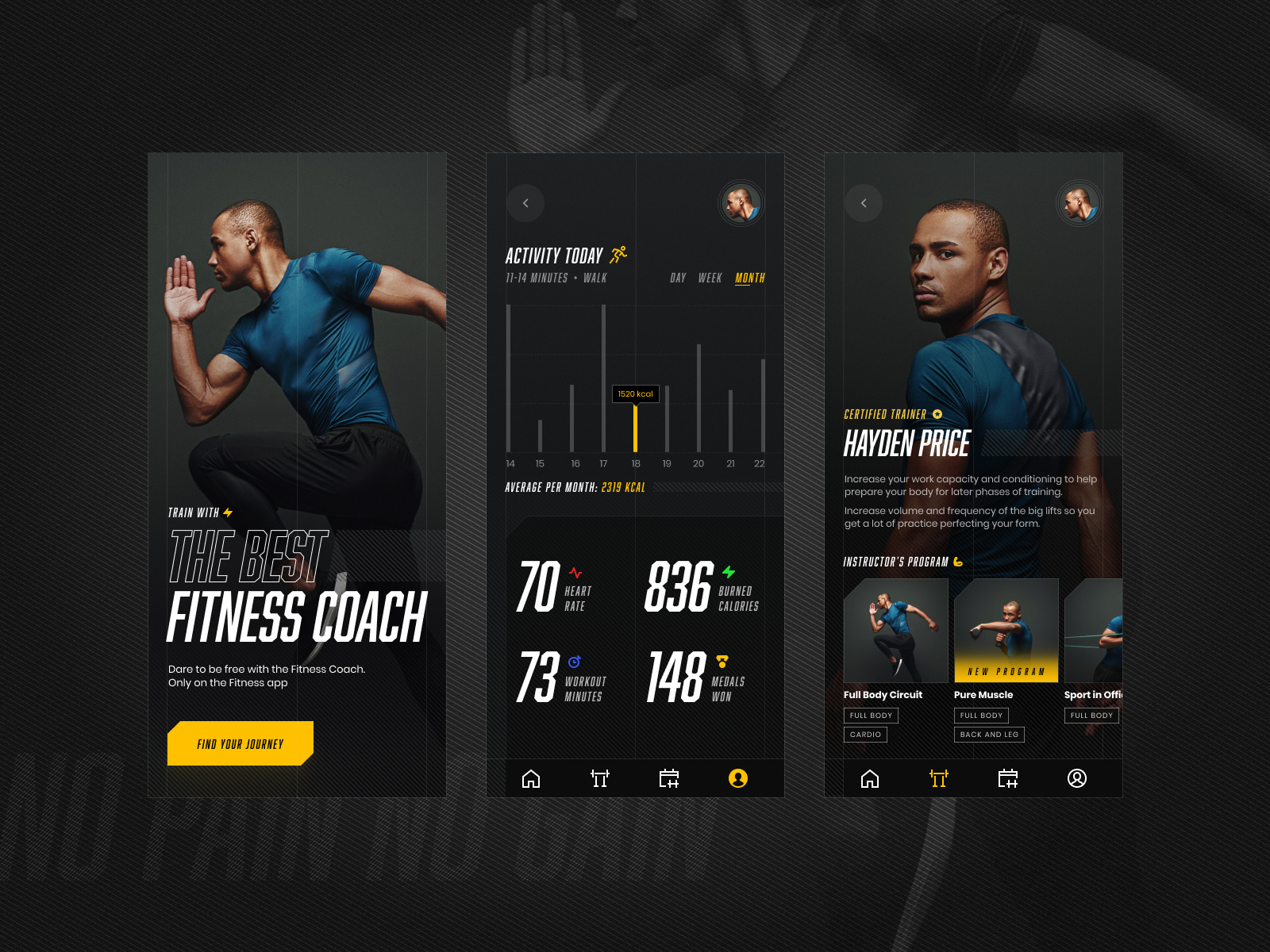 Fitness App Concept by Khue Dinh on Dribbble