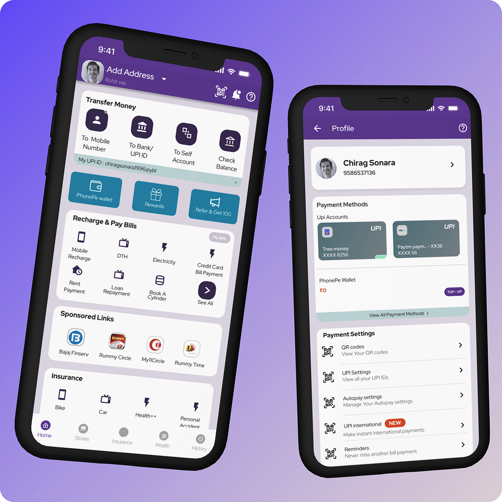 Phonepe ui/ux clone India by Chirag Sonara on Dribbble