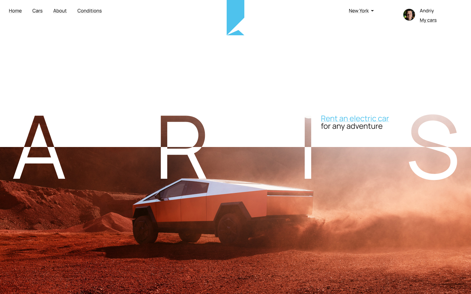 Aris Electric Supercar Rental Website by Andrii Bachynskyi on Dribbble