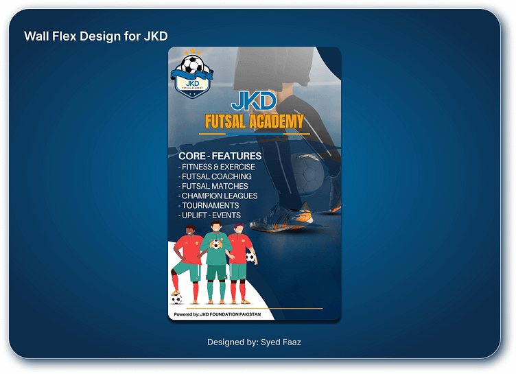 Wall Flex Design For a Sports Complex by Syed Graphics on Dribbble