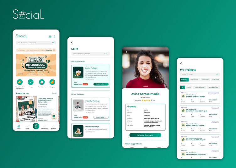 Social Bread Mobile Apps by Muhammad Fajar Ramdhani on Dribbble
