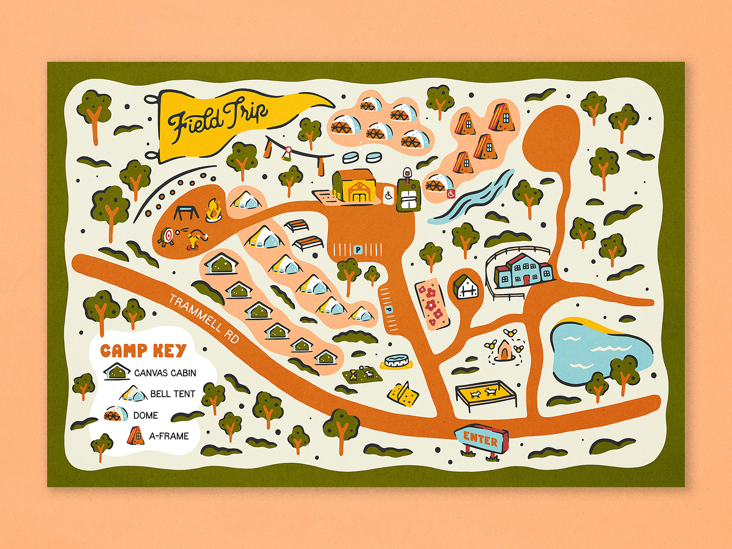 Field Trip Camp Map by Jesse Bowser on Dribbble