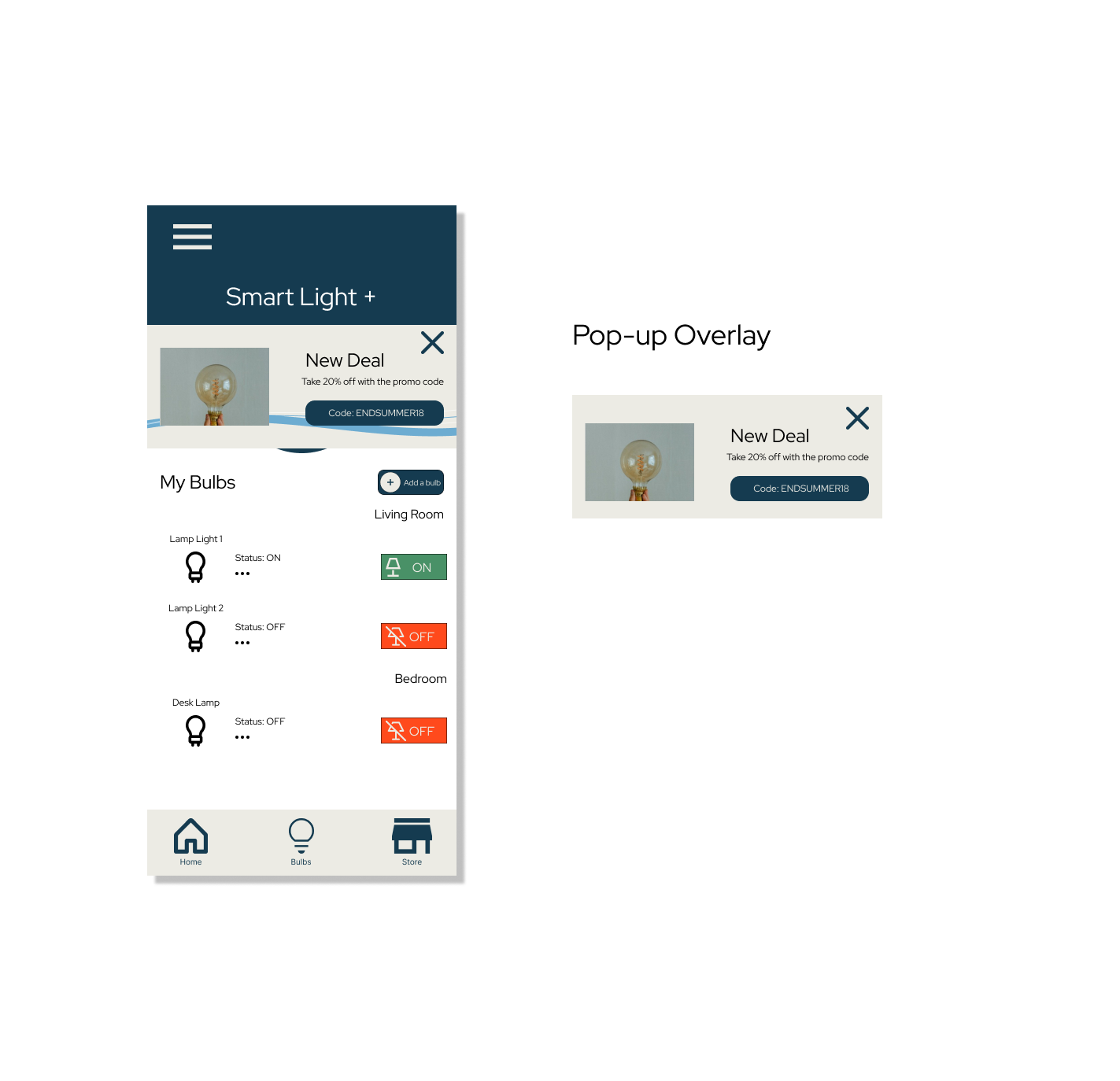 Daily UI: Pop-up Overlay by Amanda Green on Dribbble