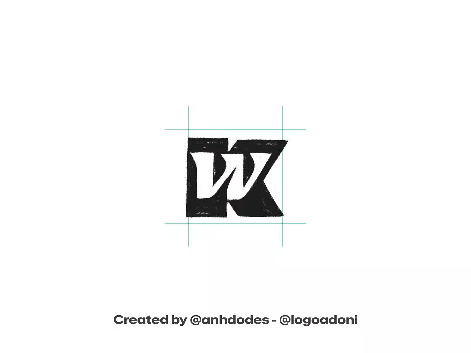 WK KW monogram lettering ready-made logo for sale by Anh Do - Logo ...