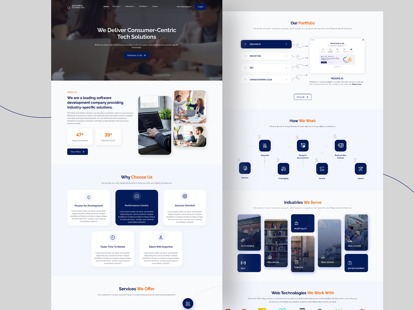IT Company Website ui design by Ishvar8952 on Dribbble
