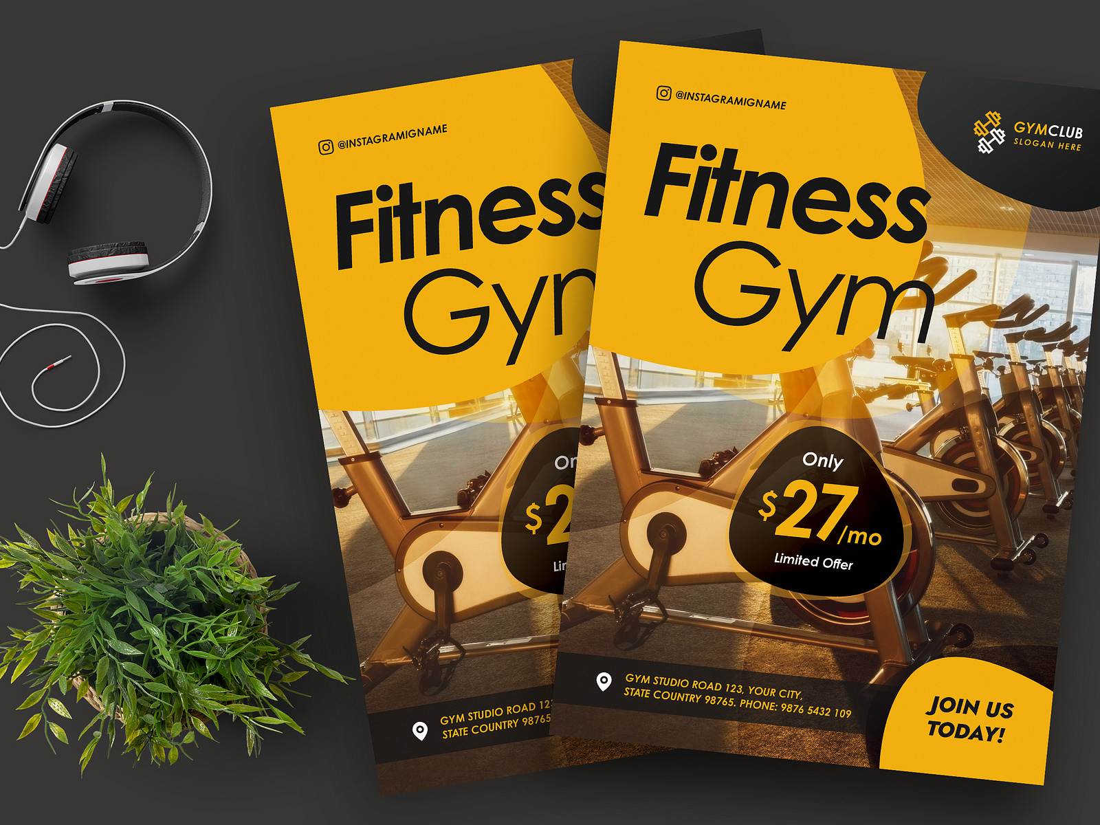 Gym Fitness Flyer Template by Boostock on Dribbble