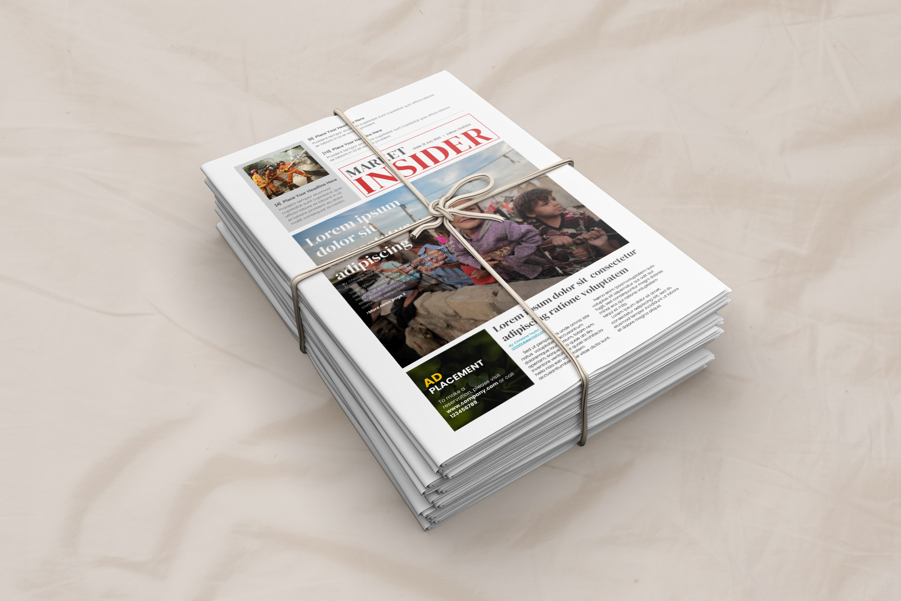 Canva Tabloid Newspaper Template by Oshin on Dribbble