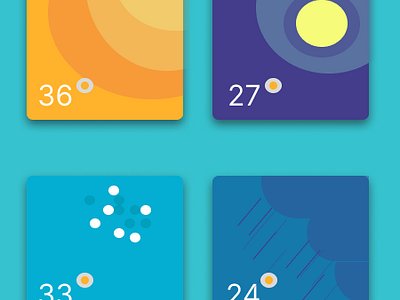 Weather Cards by Mariya Suleman on Dribbble