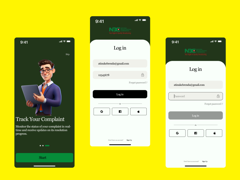 Office Complaint App - Log in Screen by Tolulope Awosanya on Dribbble