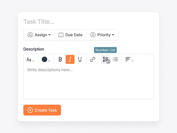 Text Editor UI Component by Zafor Iqbal on Dribbble