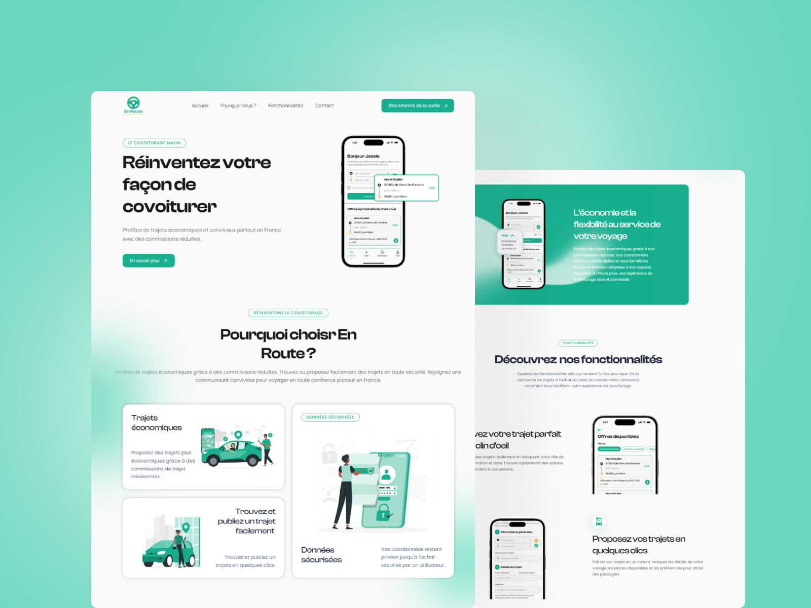 Carpooling Website by Jessie Fournie on Dribbble