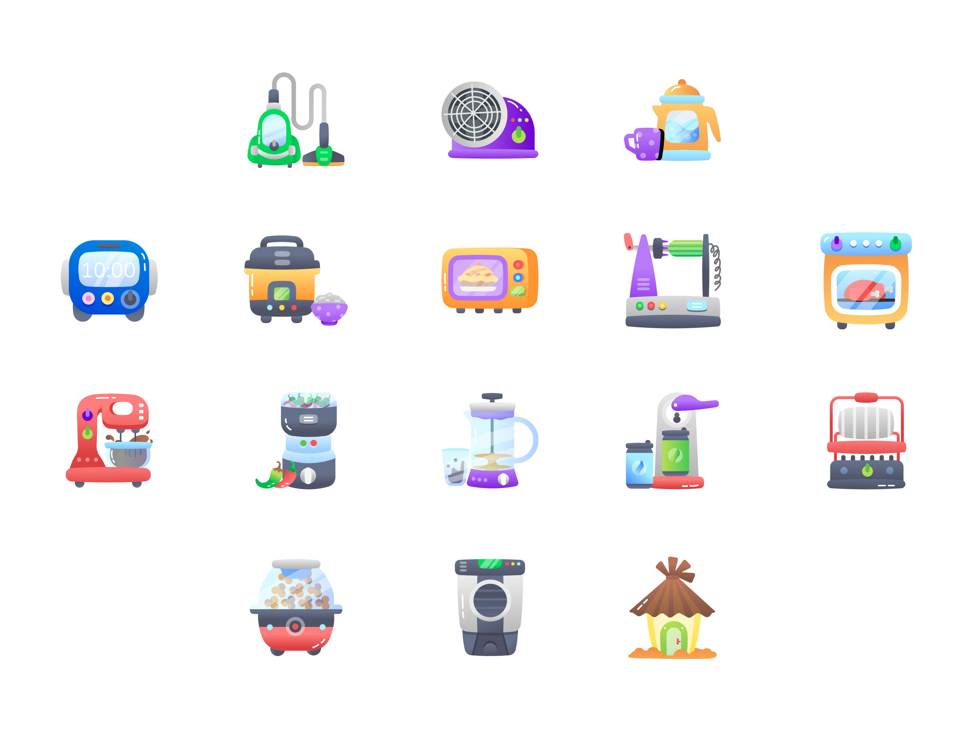 Animated Home Appliances Icons by Prosymbols on Dribbble
