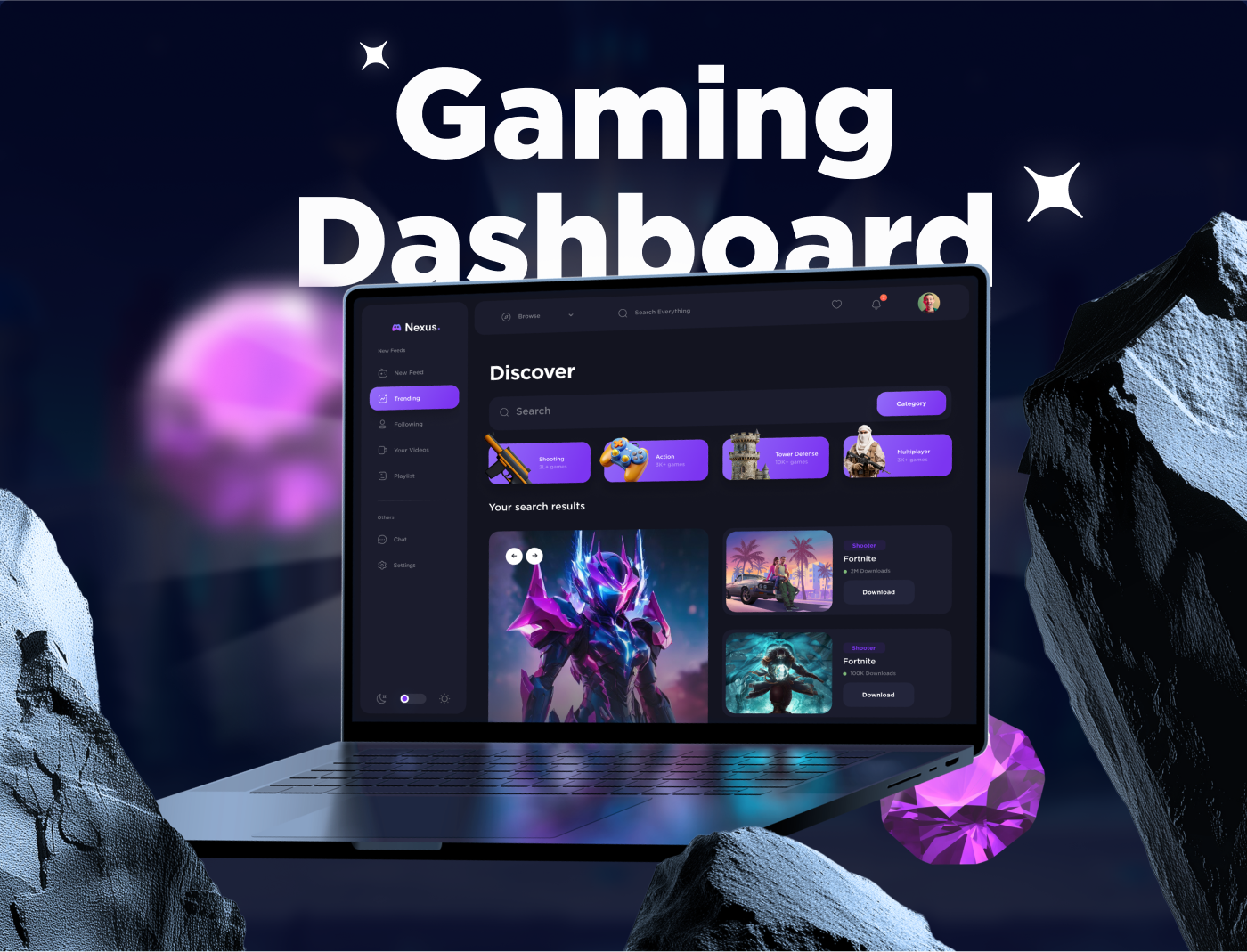 Gaming Dashboard | UI UX Case Study by kraftbase on Dribbble