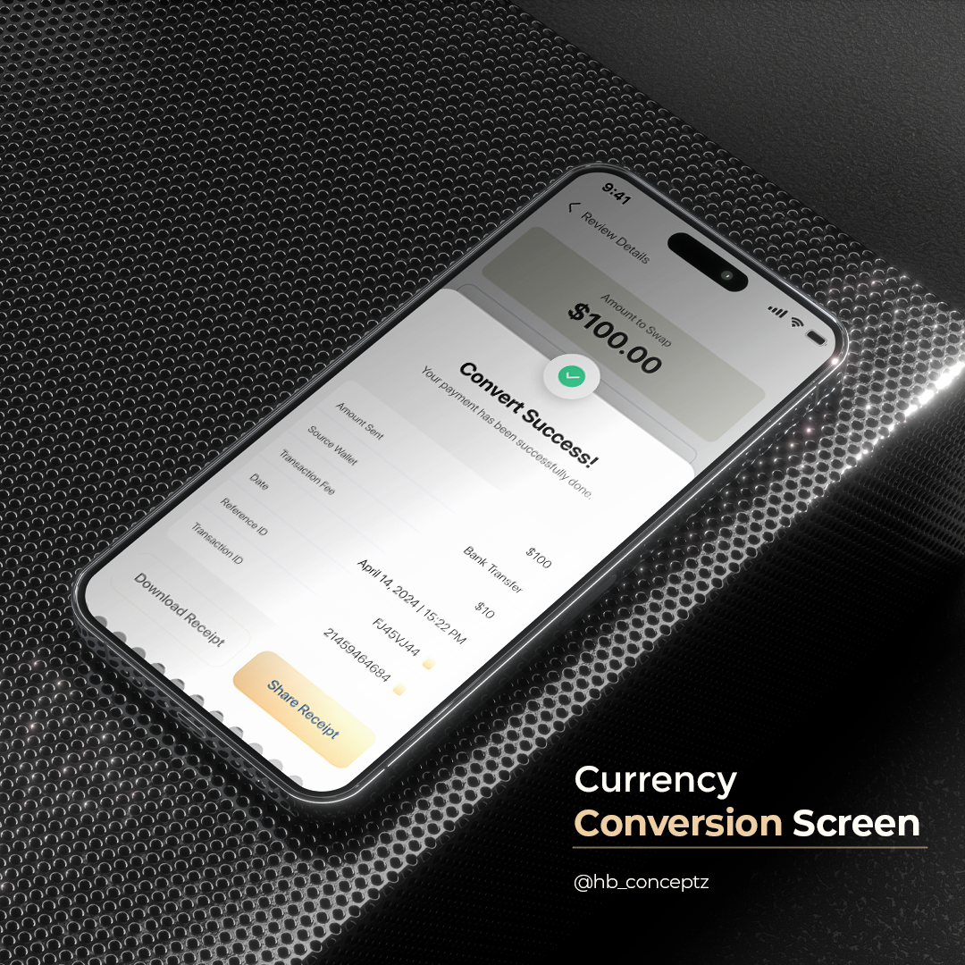 Currency Conversion Screen for Fintech App by Hbconceptz on Dribbble