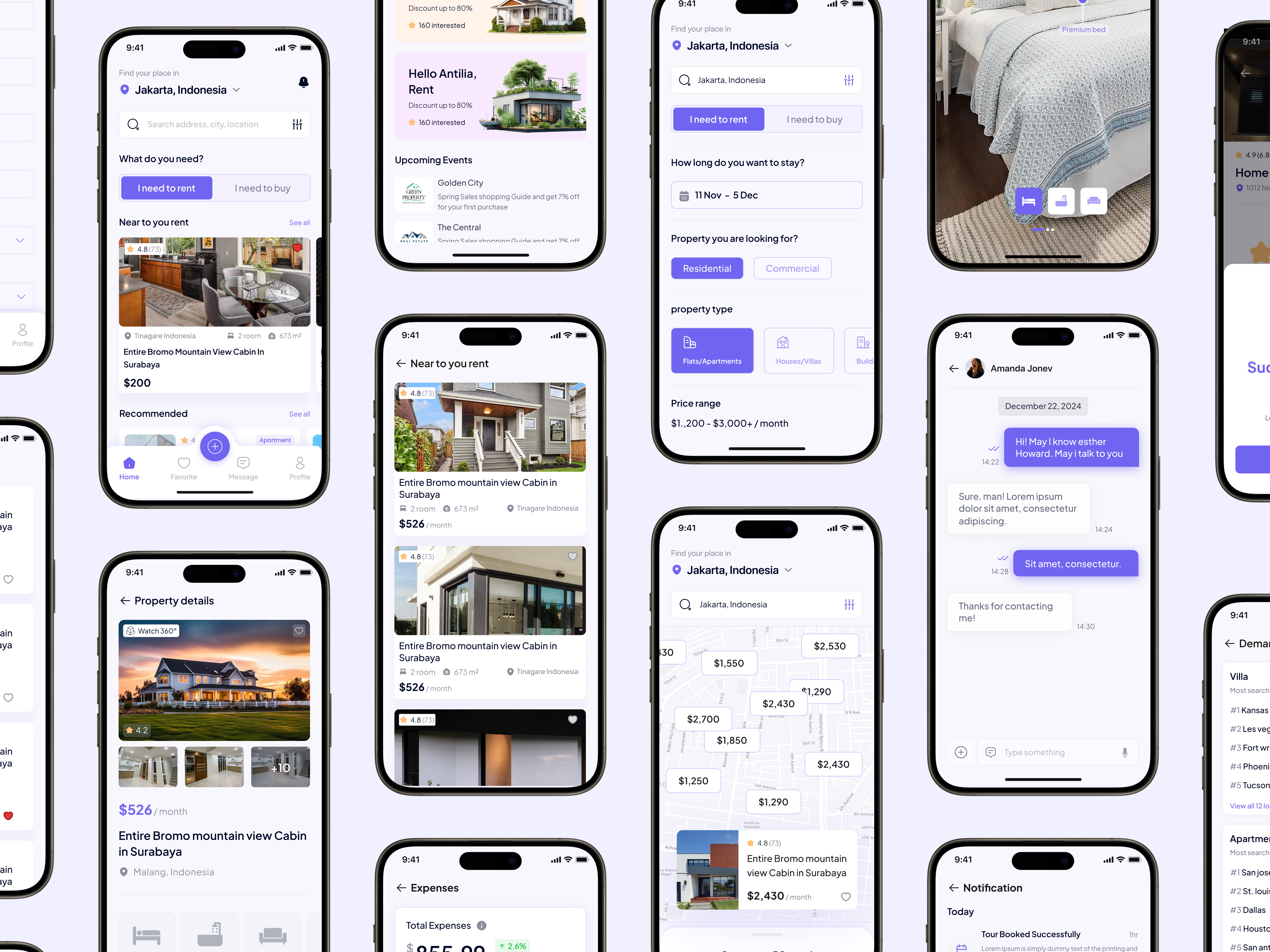 Property management - Mobile UI Kit by Caliber design on Dribbble