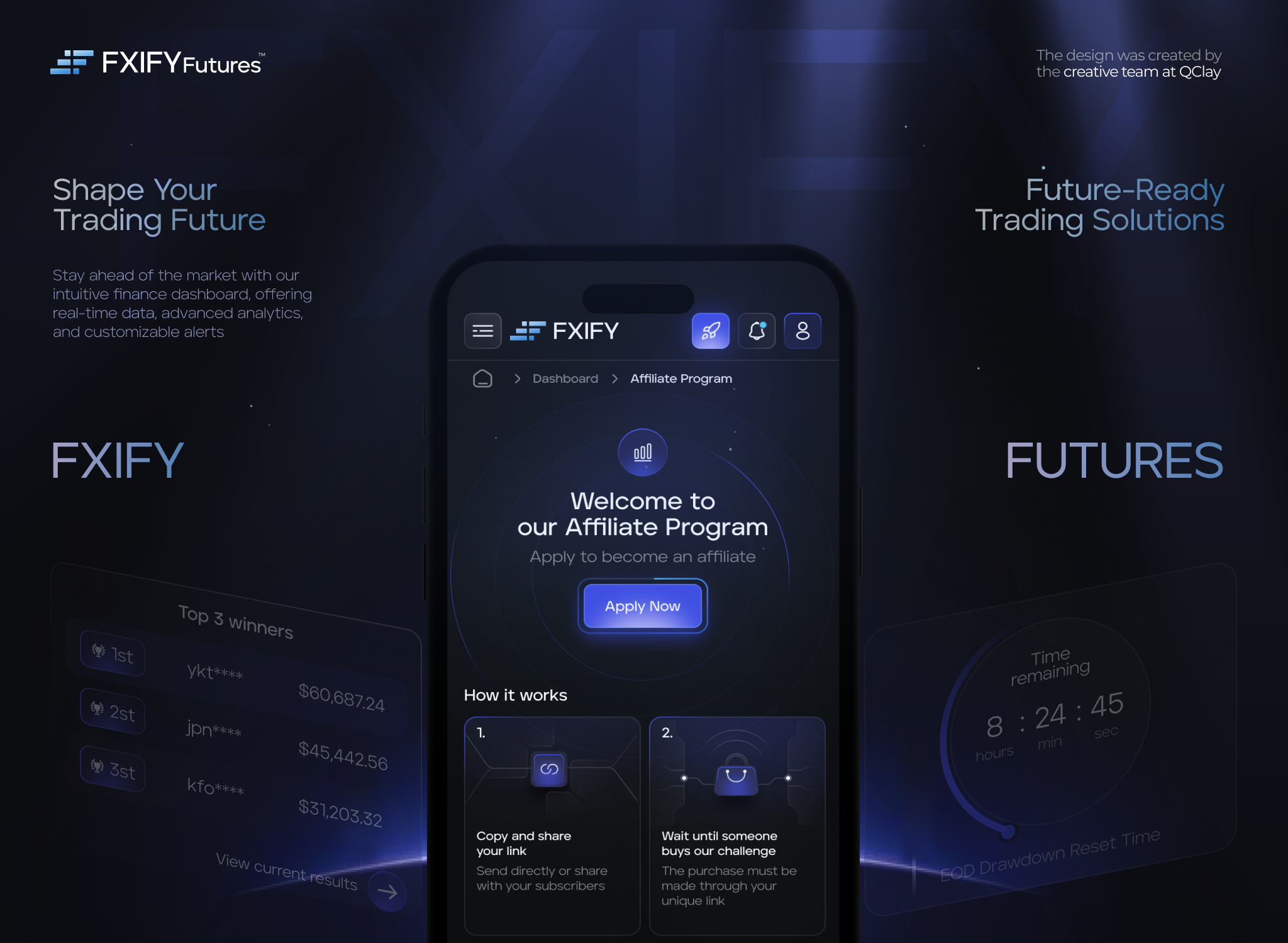Trading Platform Design by Bogdan Falin for QClay on Dribbble