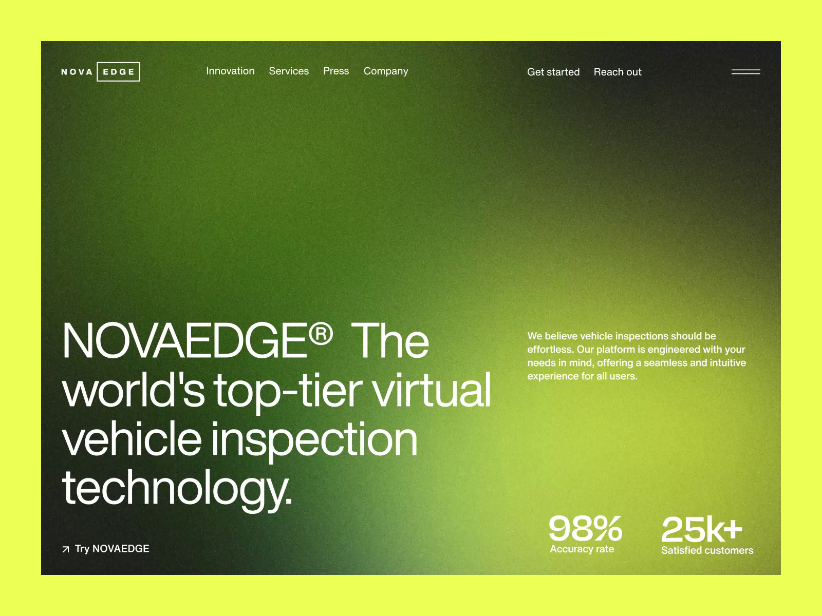 NOVAEDGE - Hero UI by Adrian Rusnac for Vivid Motion® on Dribbble