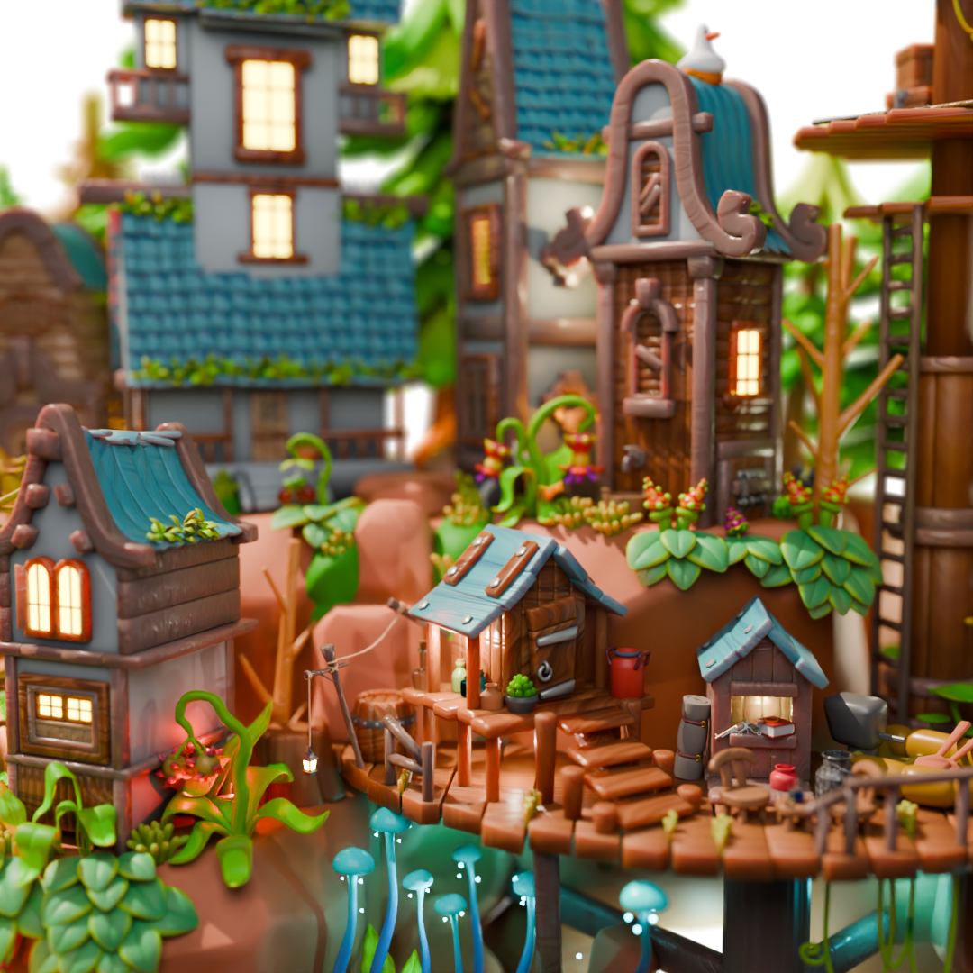 lost village by lasha on Dribbble