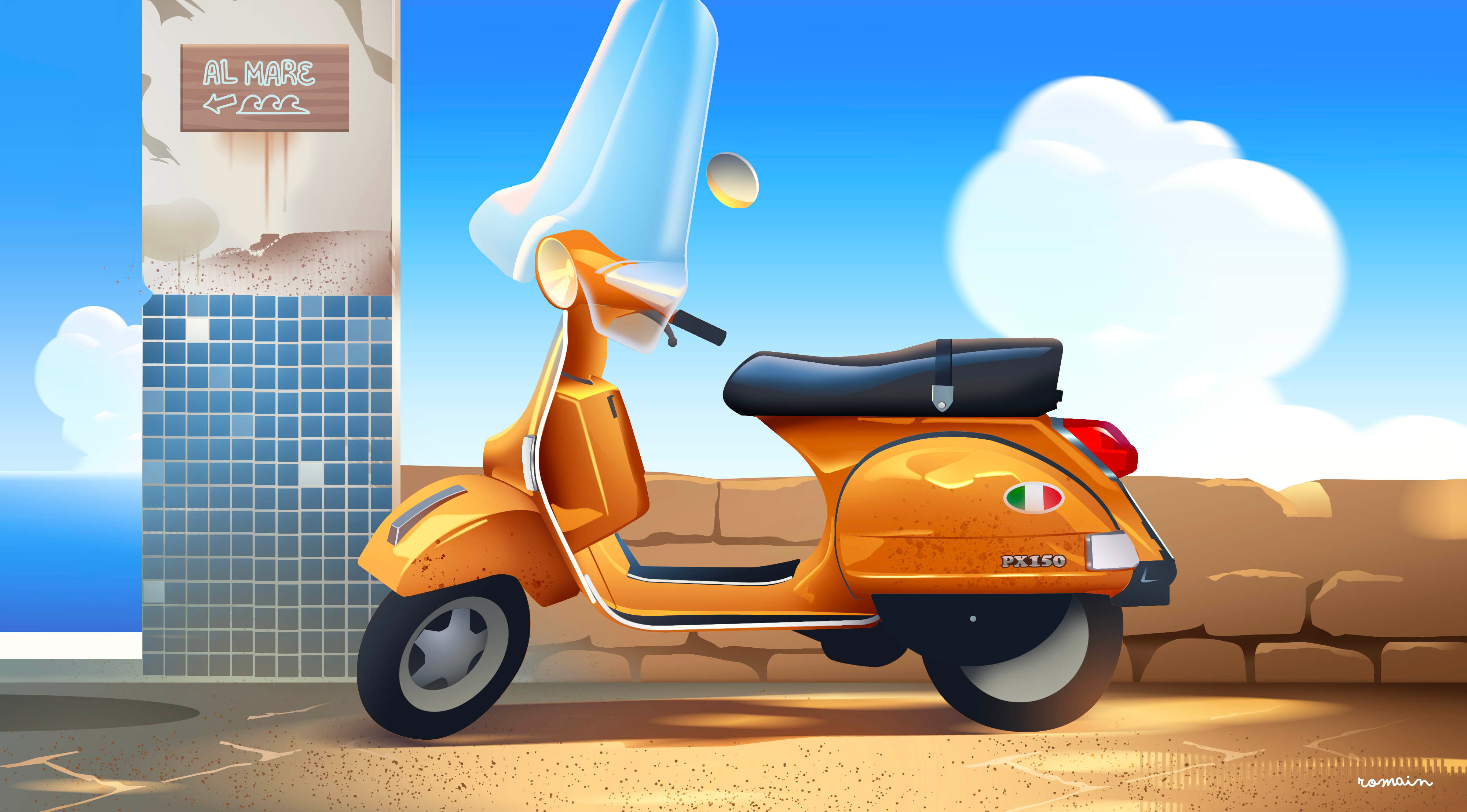 Browse thousands of Vespa images for design inspiration | Dribbble