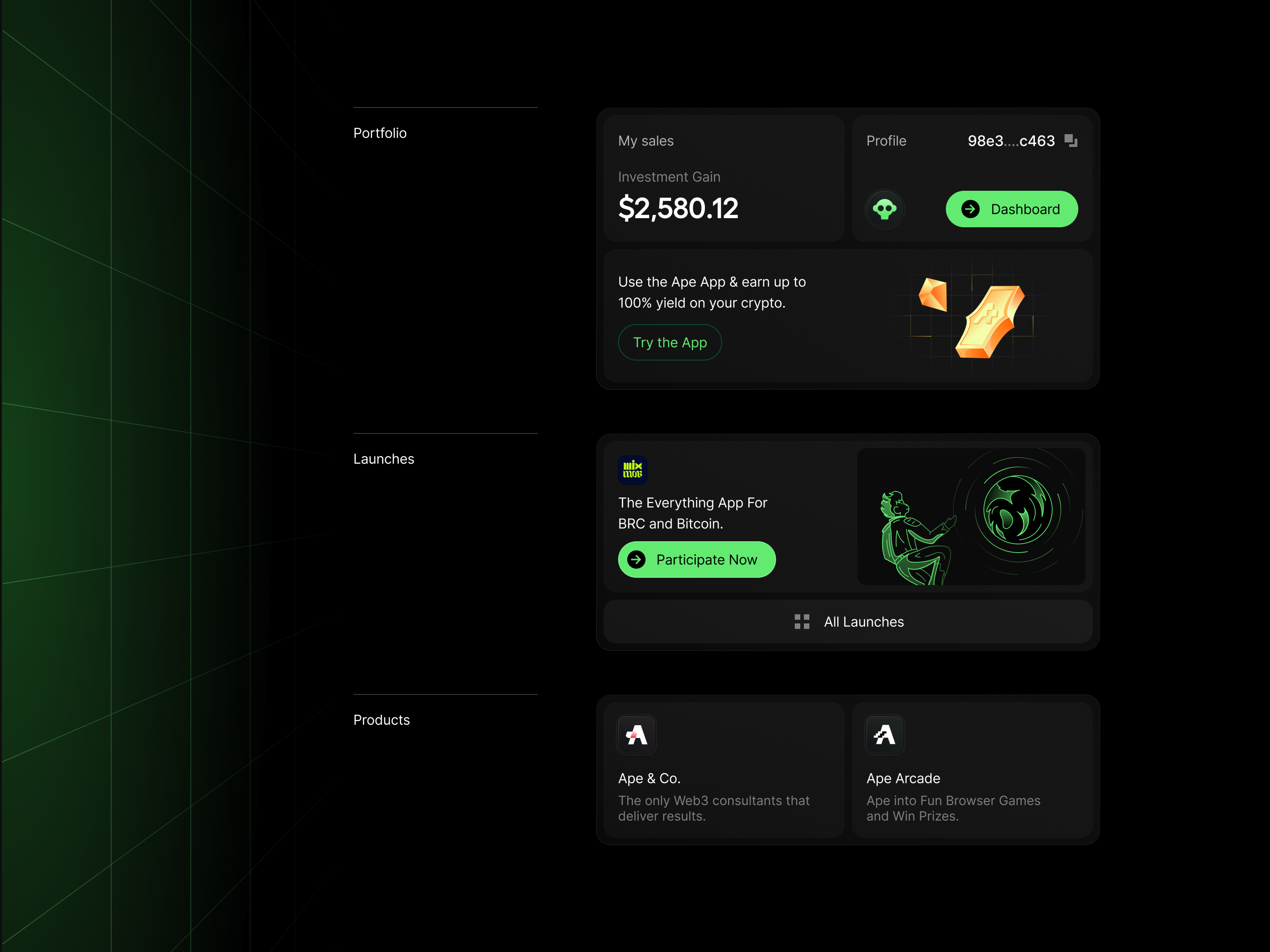 Ape Terminal: launchpad by Volodymyr Gruev for OOZE on Dribbble