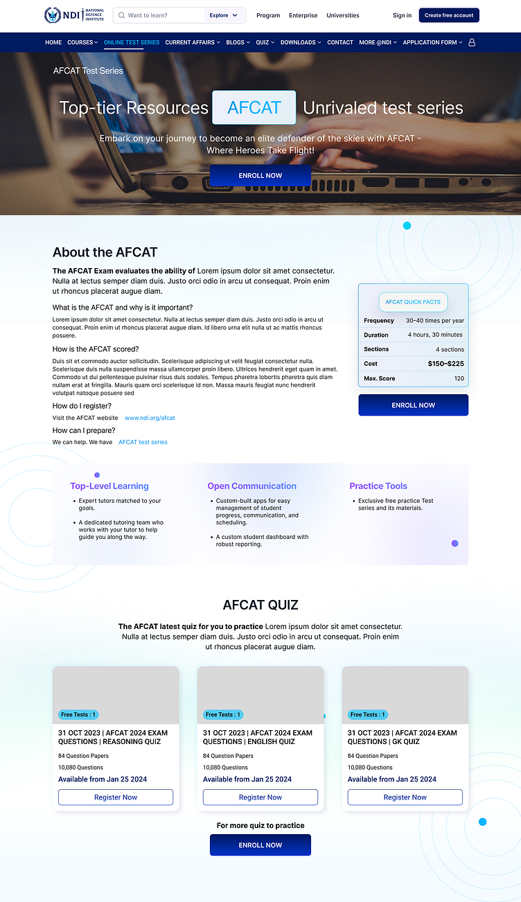 Online Mock Exam platform - SAAS Dashboard, Landing Page by Replika ...