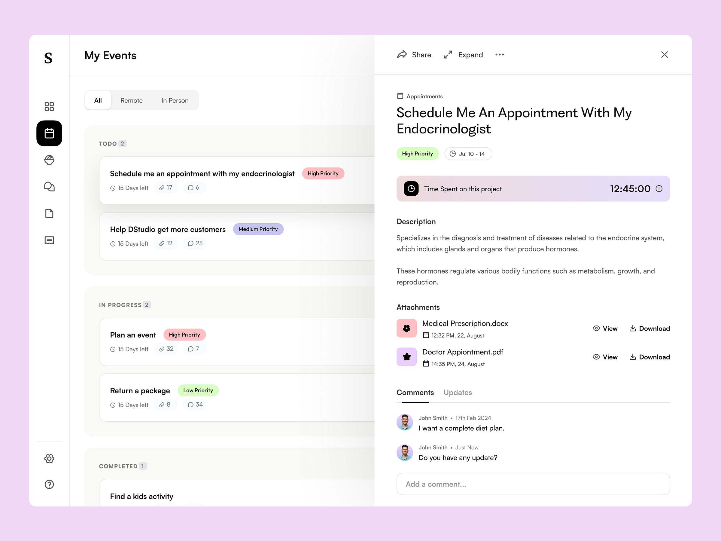 Dashboard - Project Management by Dstudio for Dstudio Agency on Dribbble