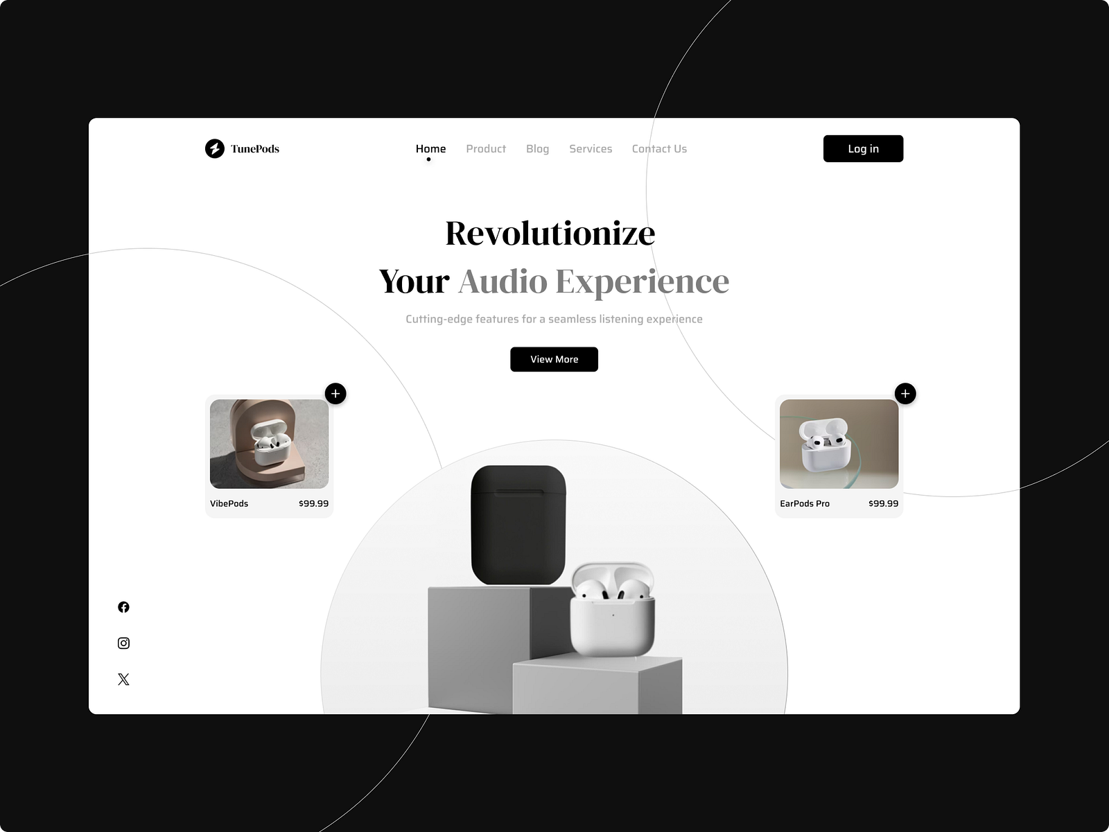 Earpods Landing Page Banner by Teqnoman Web Solutions on Dribbble