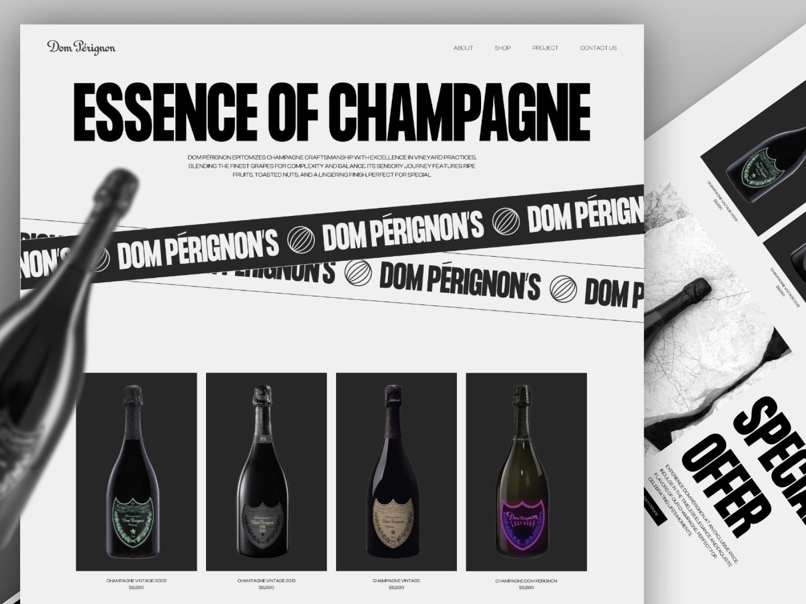DP - Luxury Champagne Company Bold Modern Website - Product Page by ...