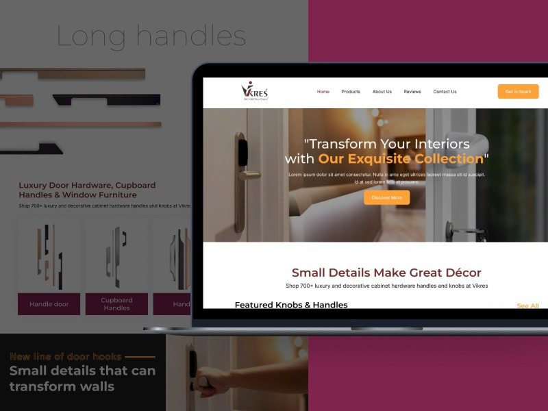 Vikres Door Handle Web Ui Desgin by Epsilon Technology on Dribbble