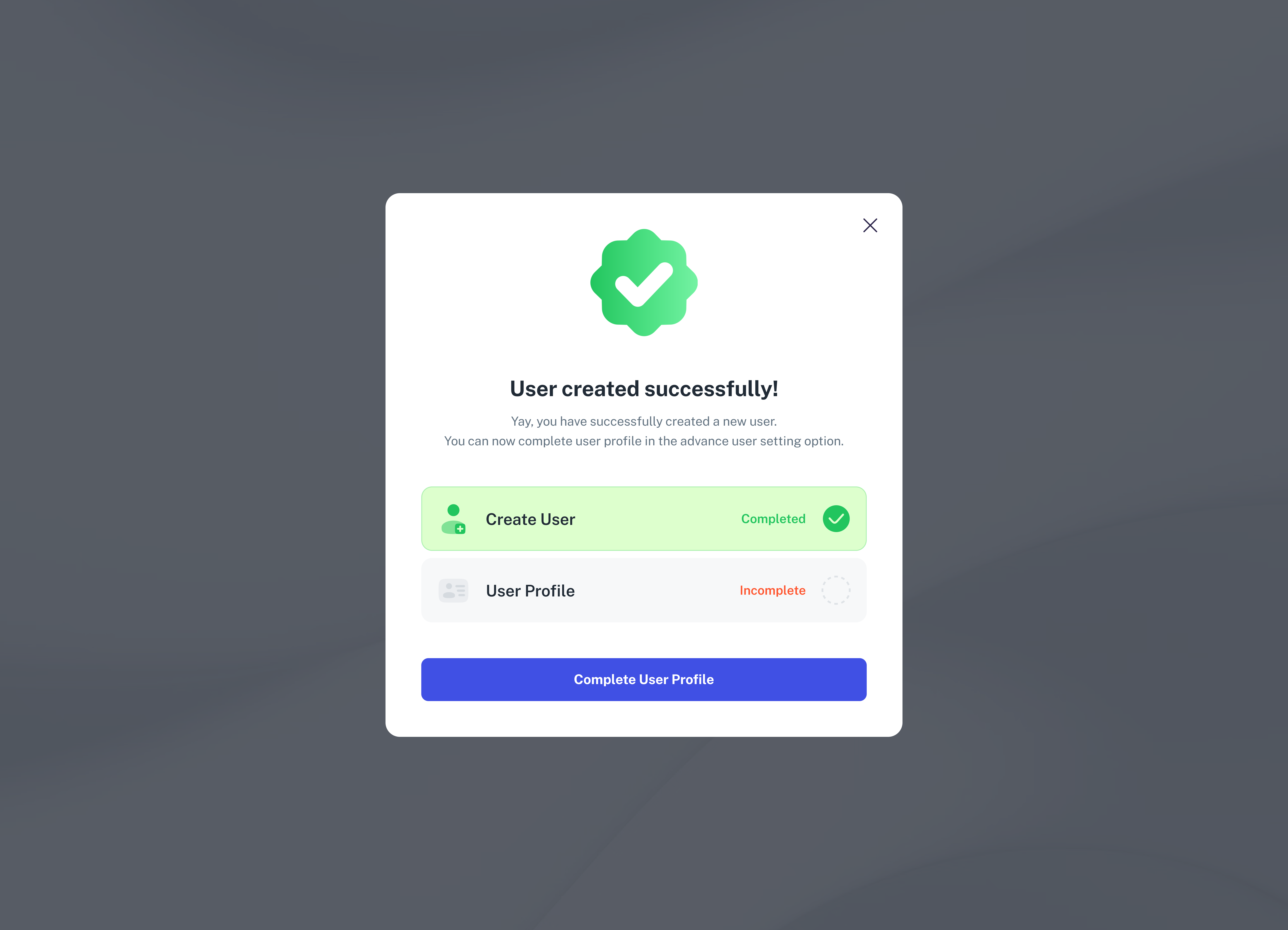 Browse thousands of Modal Success images for design inspiration | Dribbble