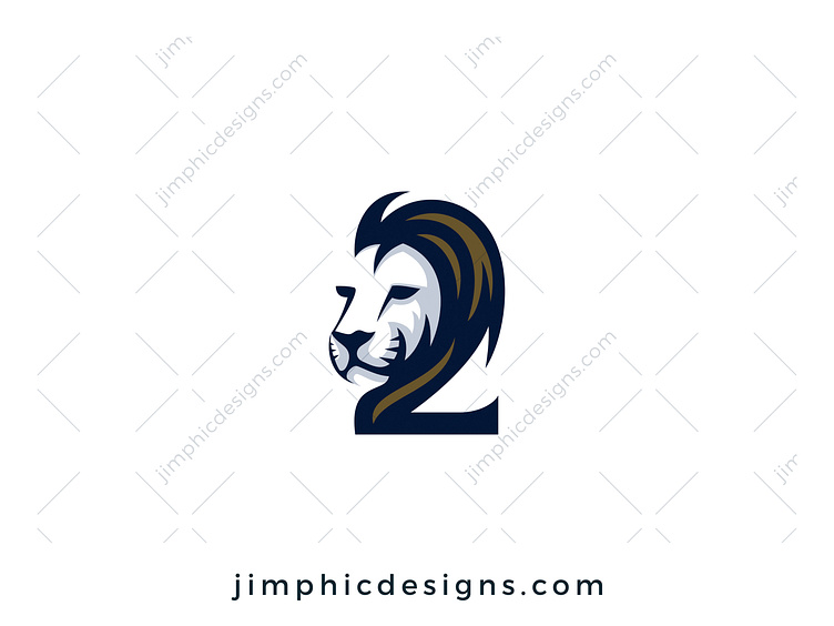 Number 2 Lion Logo by Estiaan Keuler on Dribbble