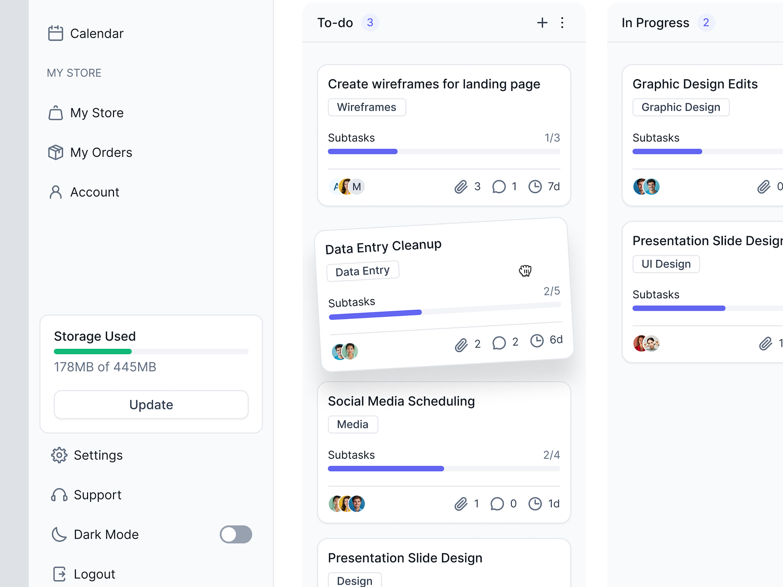 Kanban board UI by Beyond UI on Dribbble