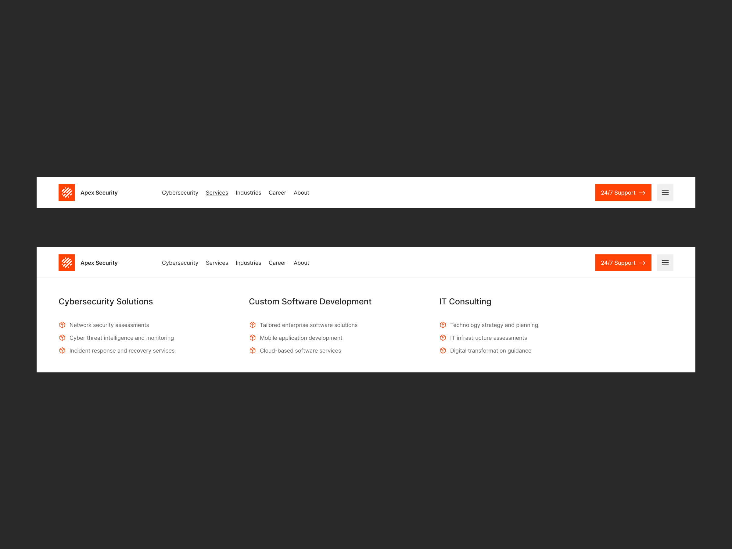Browse thousands of Burger Navbar images for design inspiration | Dribbble