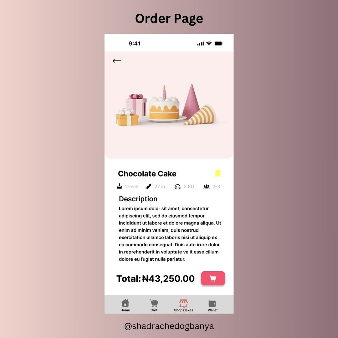 Cake App UI by SHADRACH EDOGBANYA on Dribbble