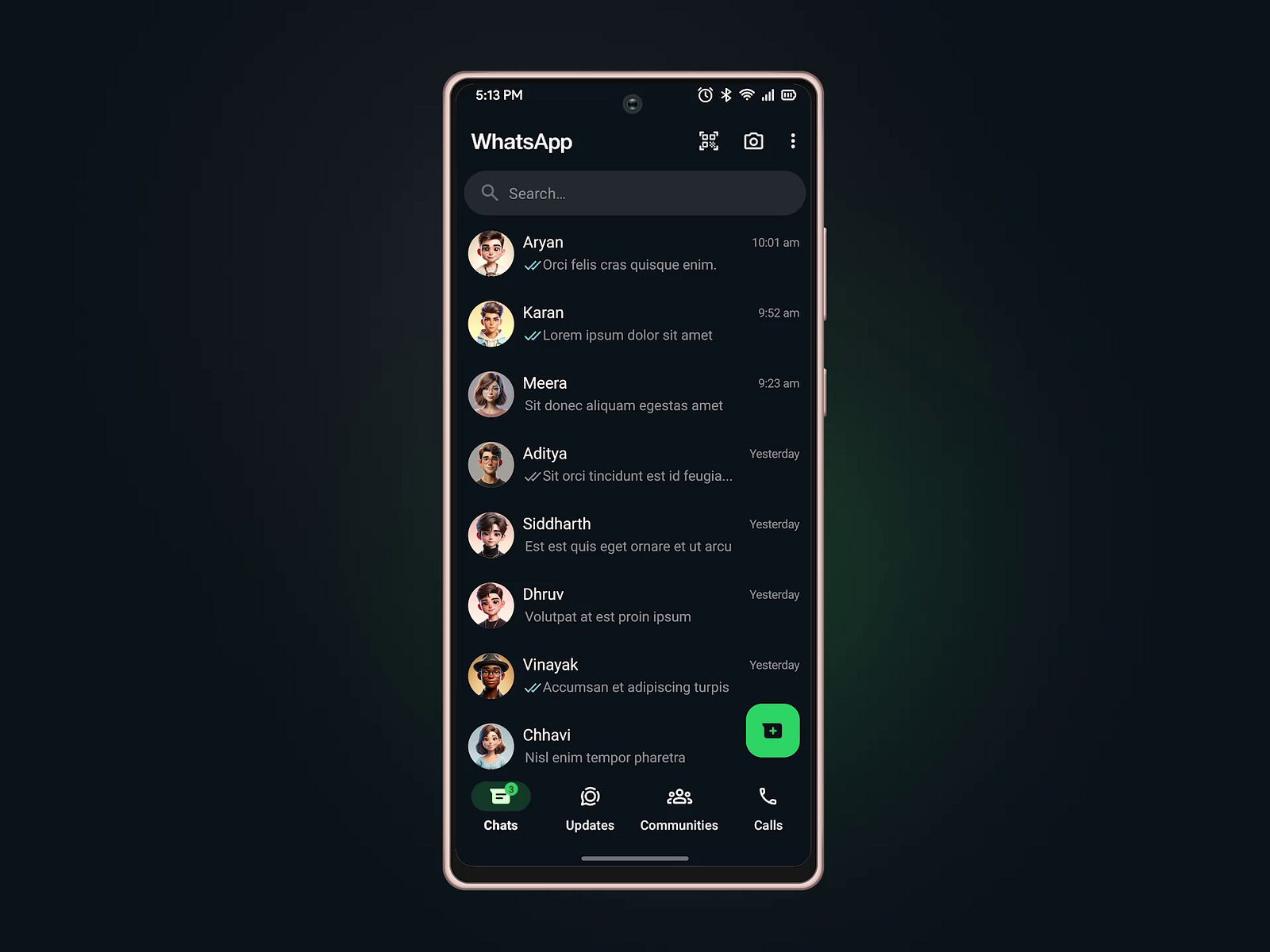 Concept- Whatsapp Floating Action by Prakhar Sharma on Dribbble