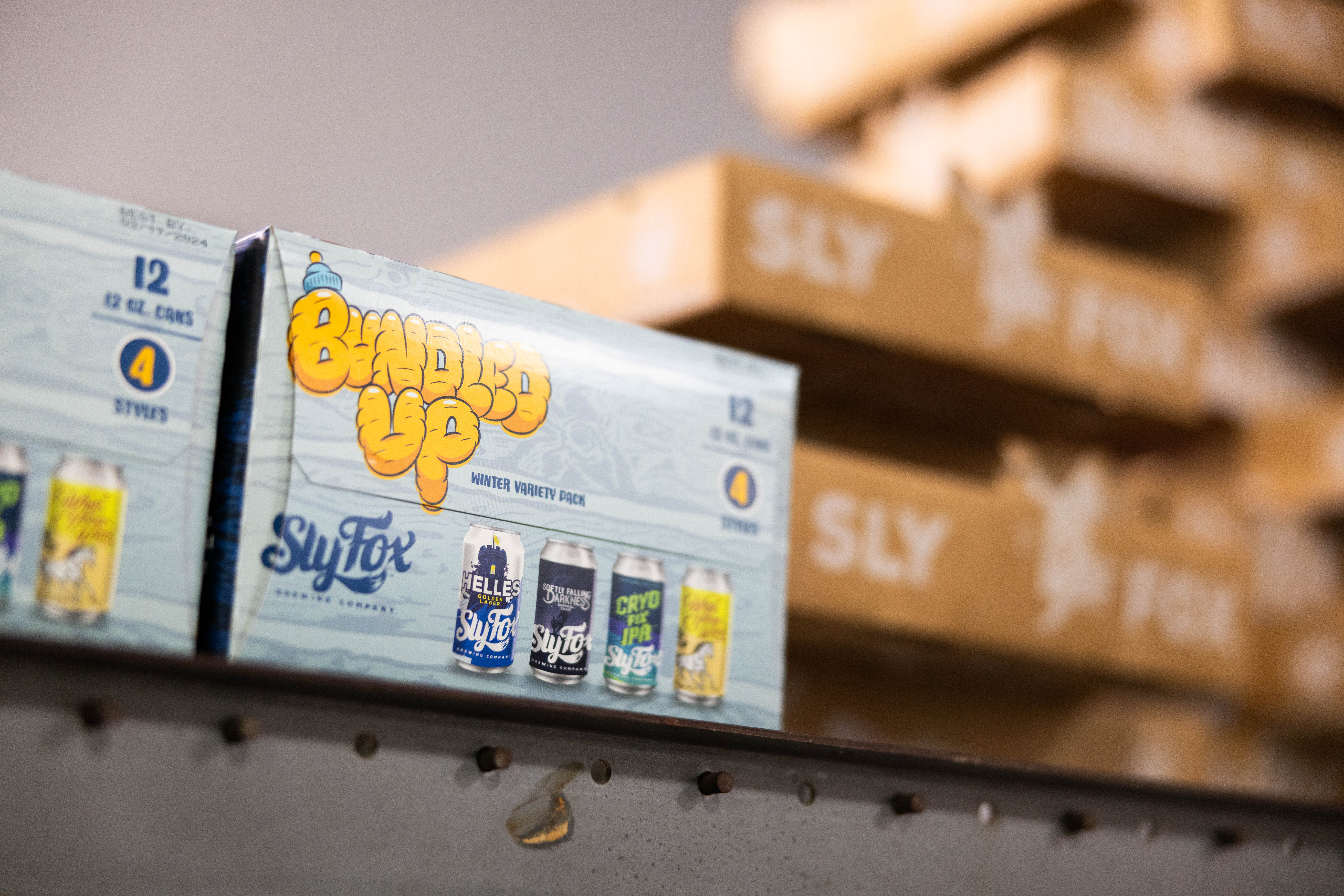 Bundled Up - Sly Fox Brewing Beer Packaging Design by Jen Borror | Hoot Design Studio on Dribbble
