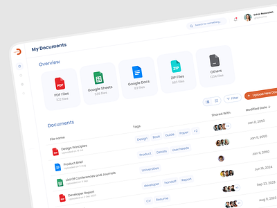 Document Management Dashboard by Sahar on Dribbble
