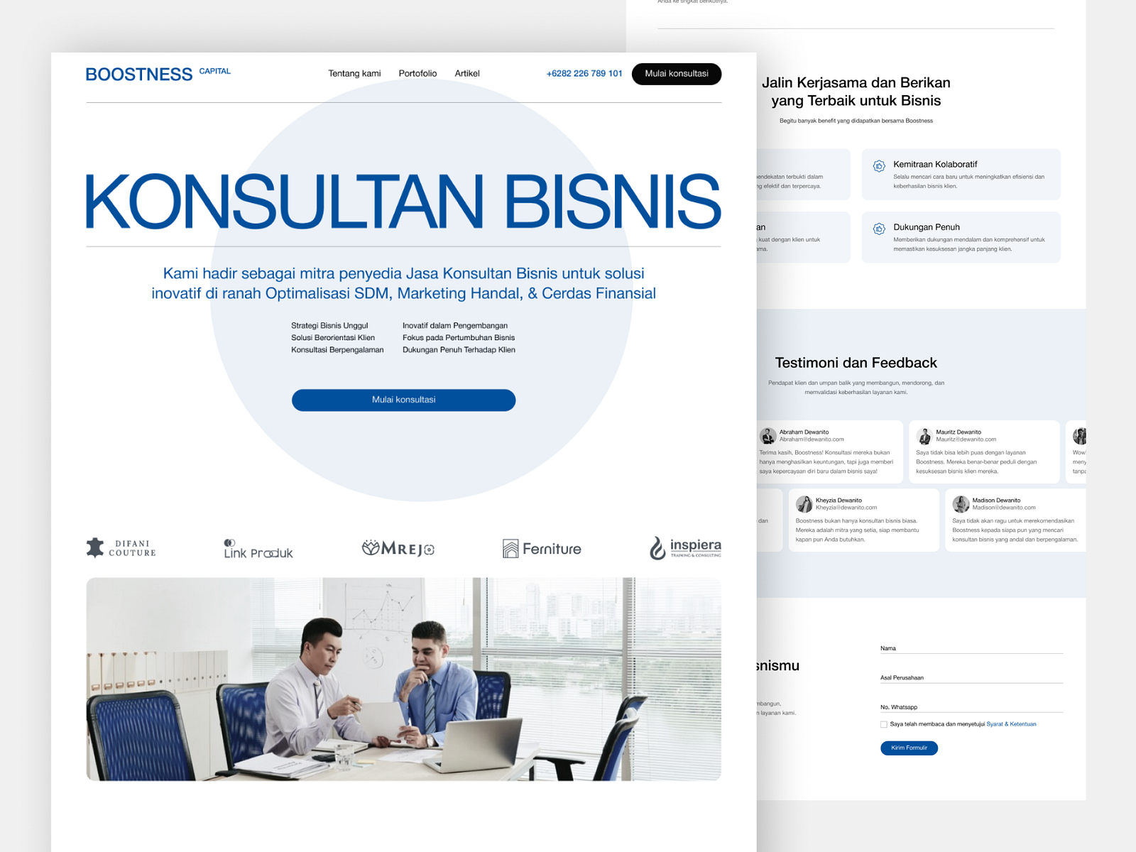 Modern Business Consulting Website UI Design by Brijawi Studio on Dribbble