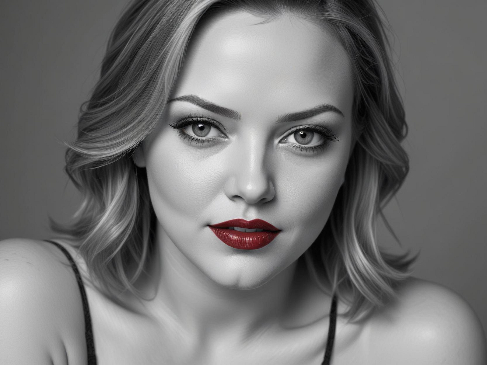 Ruby Smile: Capturing Beauty with Selective Coloring by tracingflock on Dribbble